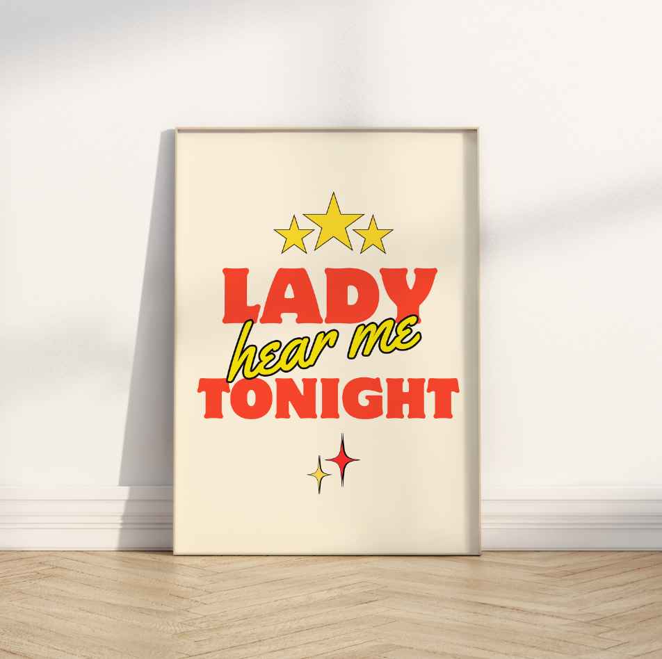 Lady Hear Me Tonight Print ️‍🔥 Ibiza Classics – Perko Prints